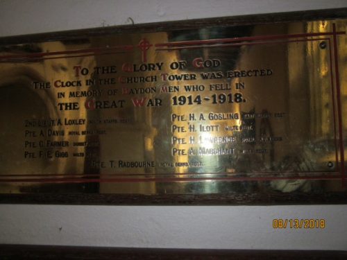 Baydon: WWI War Memorial – Marlborough History Society